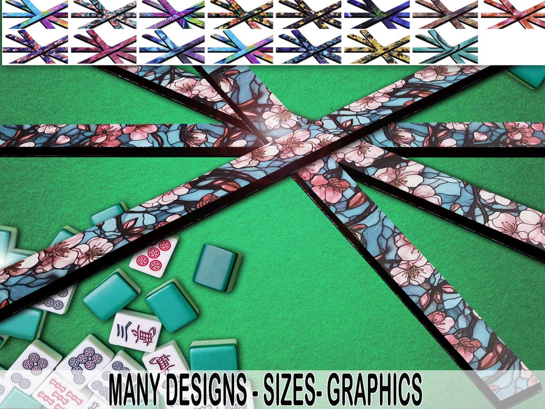 Mj: MAHJONG PUSHERS 4/set Laser Cut Engraved DESIGNER Pattern Ply Tile ...