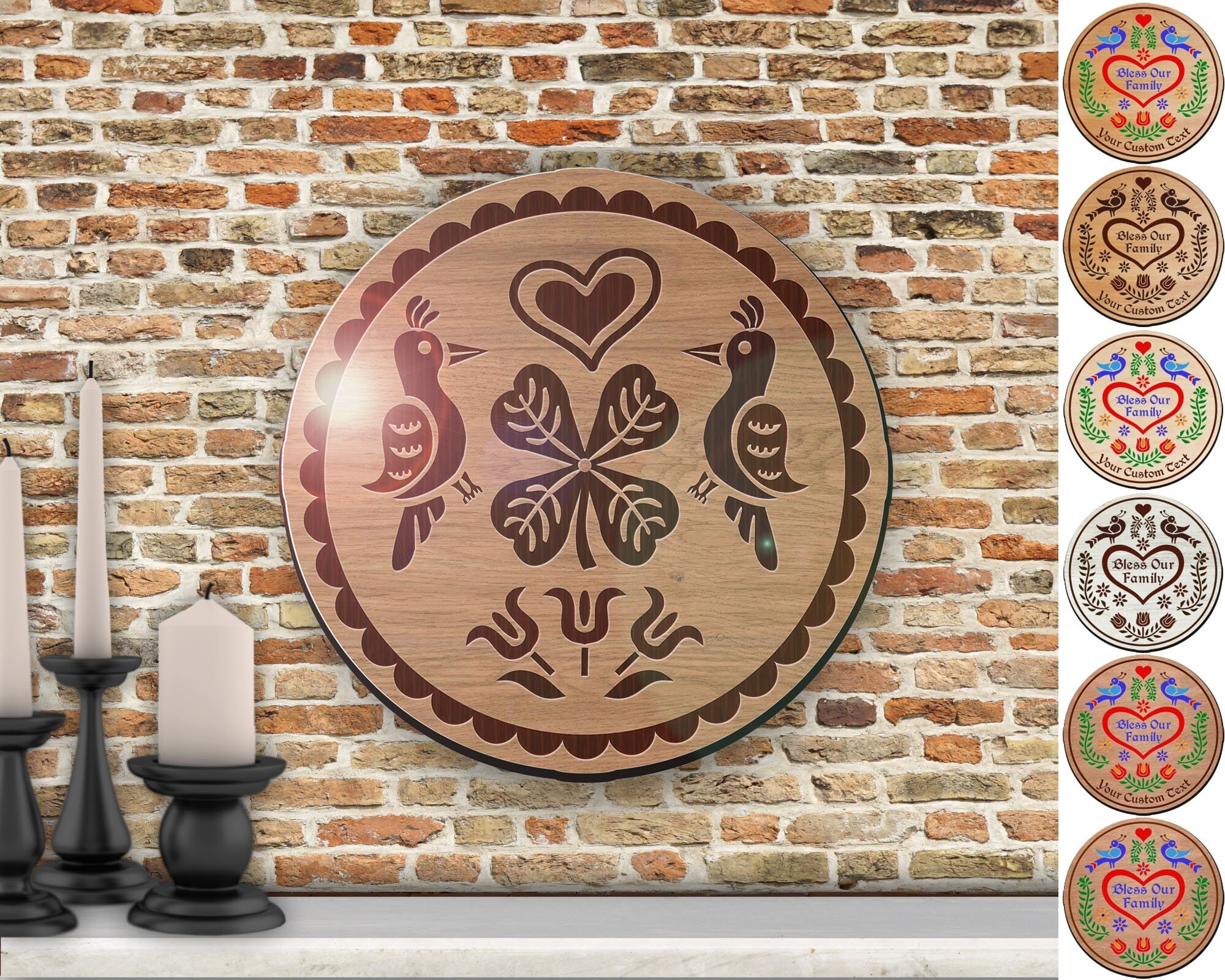 Hex Wood Irish 16in PA Dutch Sign w/ Free Personalization - Etsy.de