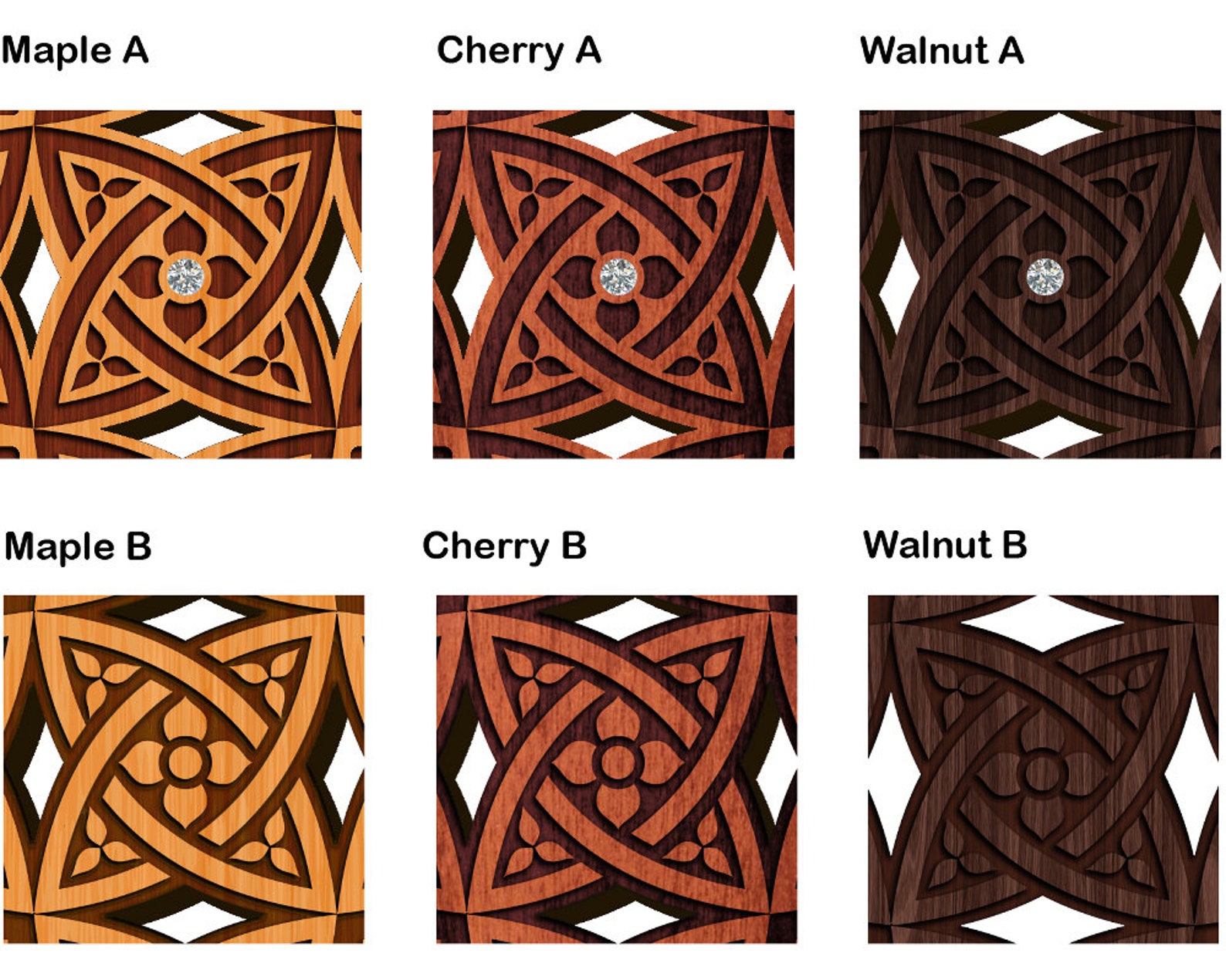 Wooden Cross in Infinity Tile Design Engraved | Etsy