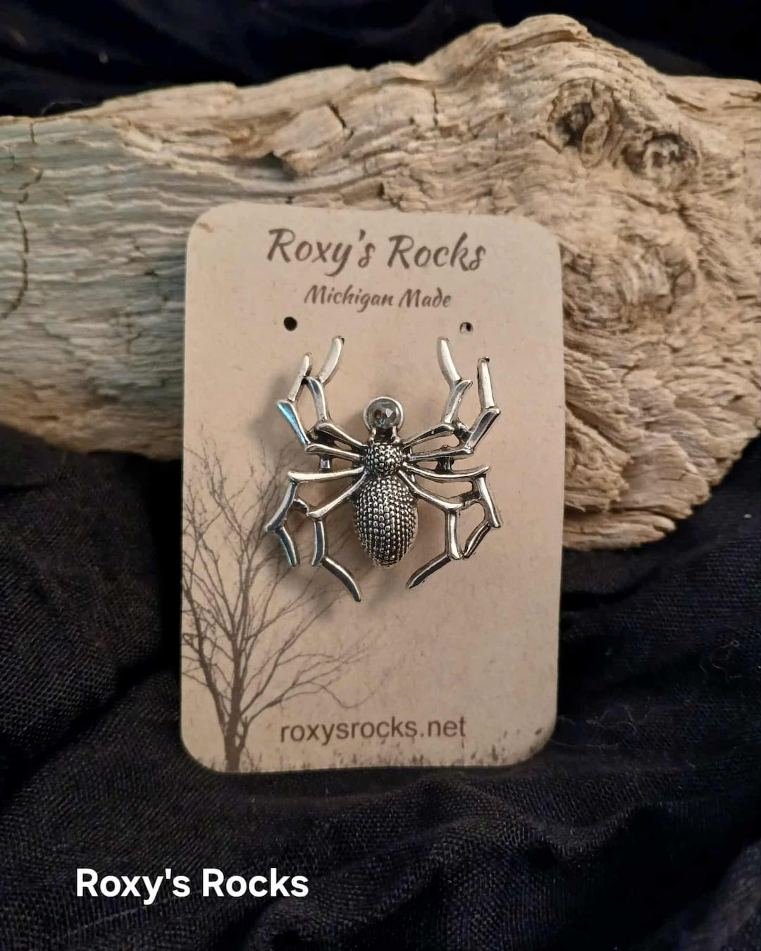 Halloween Silver Spider Pin - Etsy