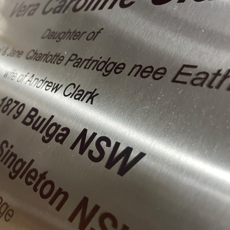 Memorial Plaques Laser Etched Stainless Steel Custom Made | Etsy