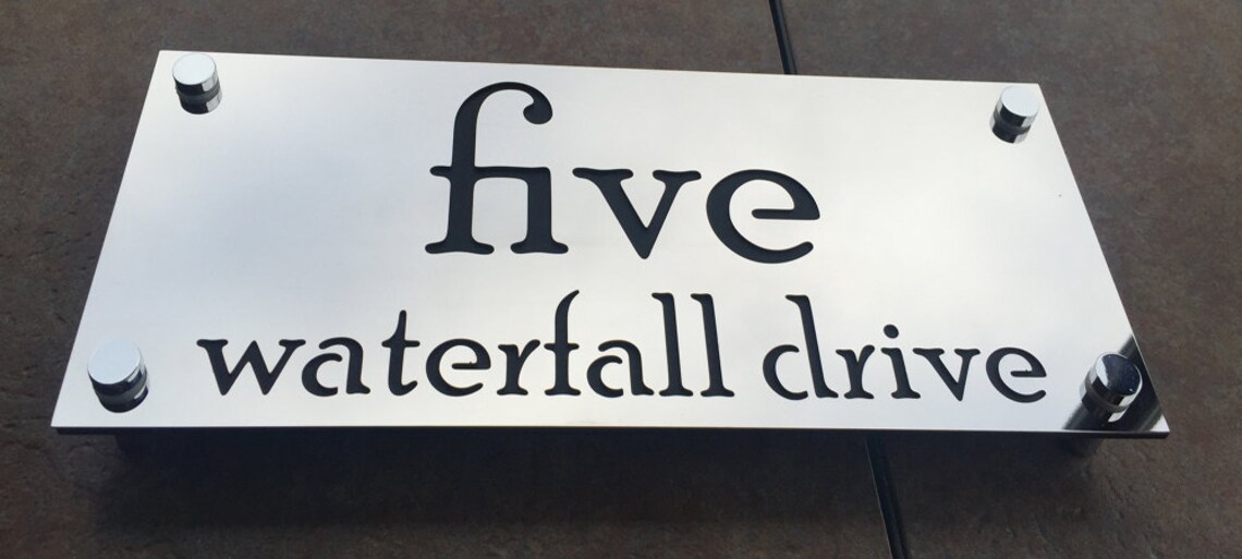 Stainless Steel Custom Made Laser Cut House Signs Numbers and | Etsy