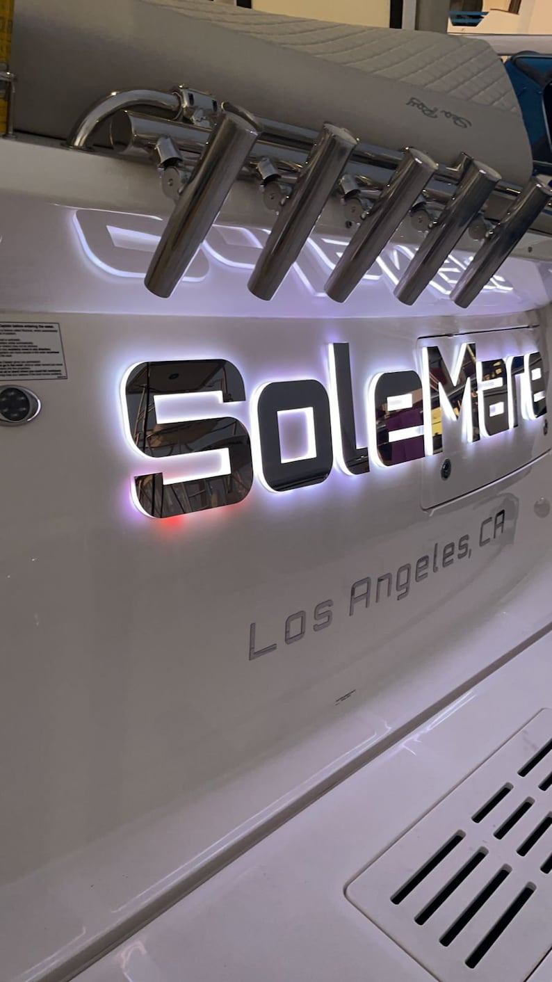 Illuminated LED Lit Yacht Boat Letters Custom Made to Order - All ...