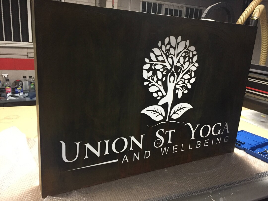 CORTEN (rusted) Steel LED Illuminated House, Business Sign/plaque - LED ...