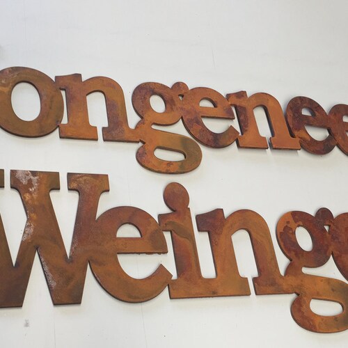 Corten rusted Steel Custom Made Laser Cut House Signs Made - Etsy