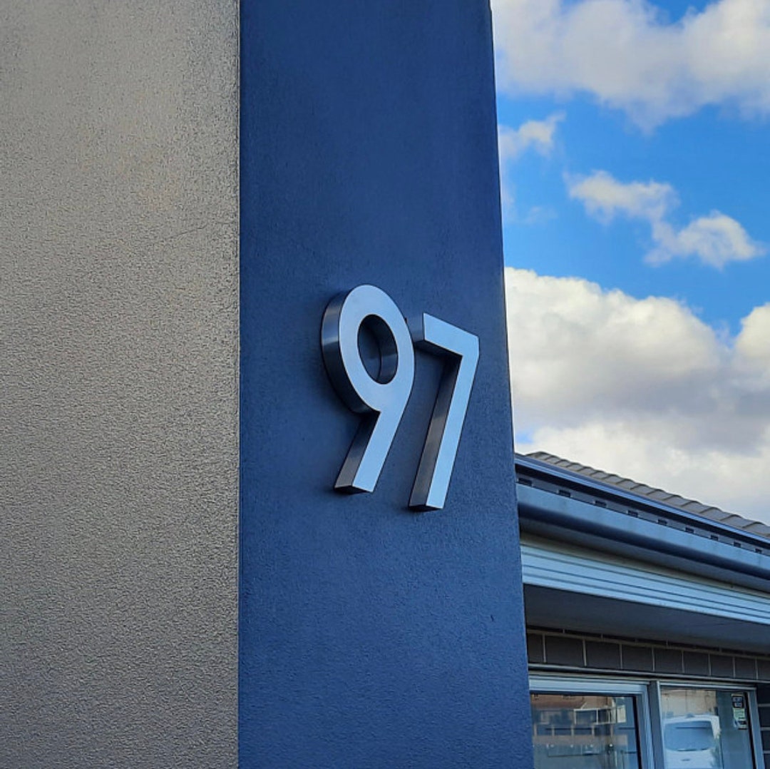 Custom House Numbers - 3D Laser Cut A316 Stainless Steel - Any Font - Etsy