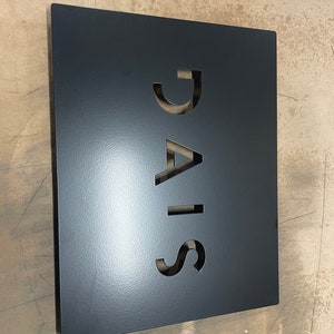 Black Steel House Business Sign Plaque - Made to Order, Laser Cut - Etsy