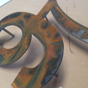 3D Floating CORTEN (rusted) Steel Floating House Numbers Made to Order ...