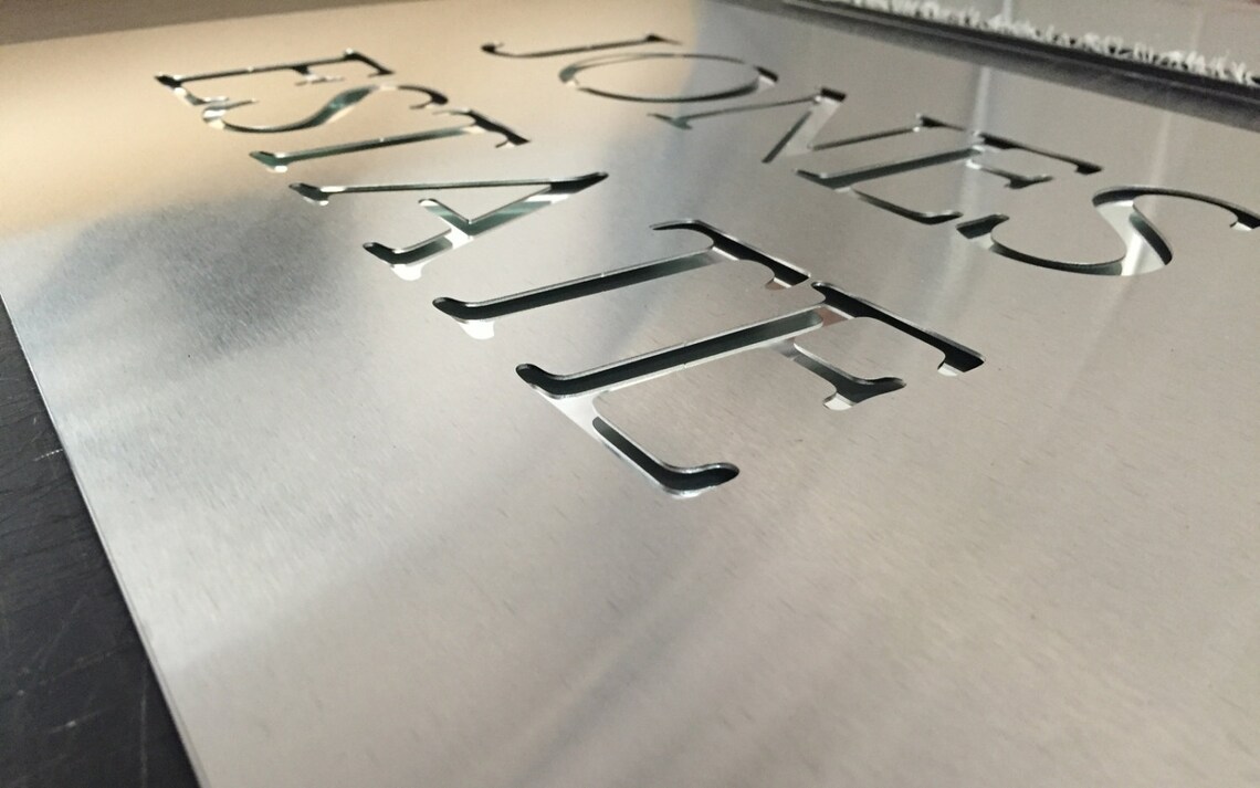 Stainless Steel Custom Made Laser Cut House Signs Numbers and - Etsy