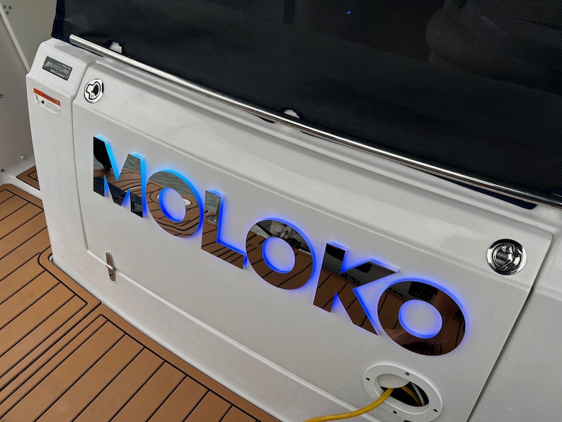 Set of Illuminated Yacht Boat Letters Custom Made to Order Leds - All ...