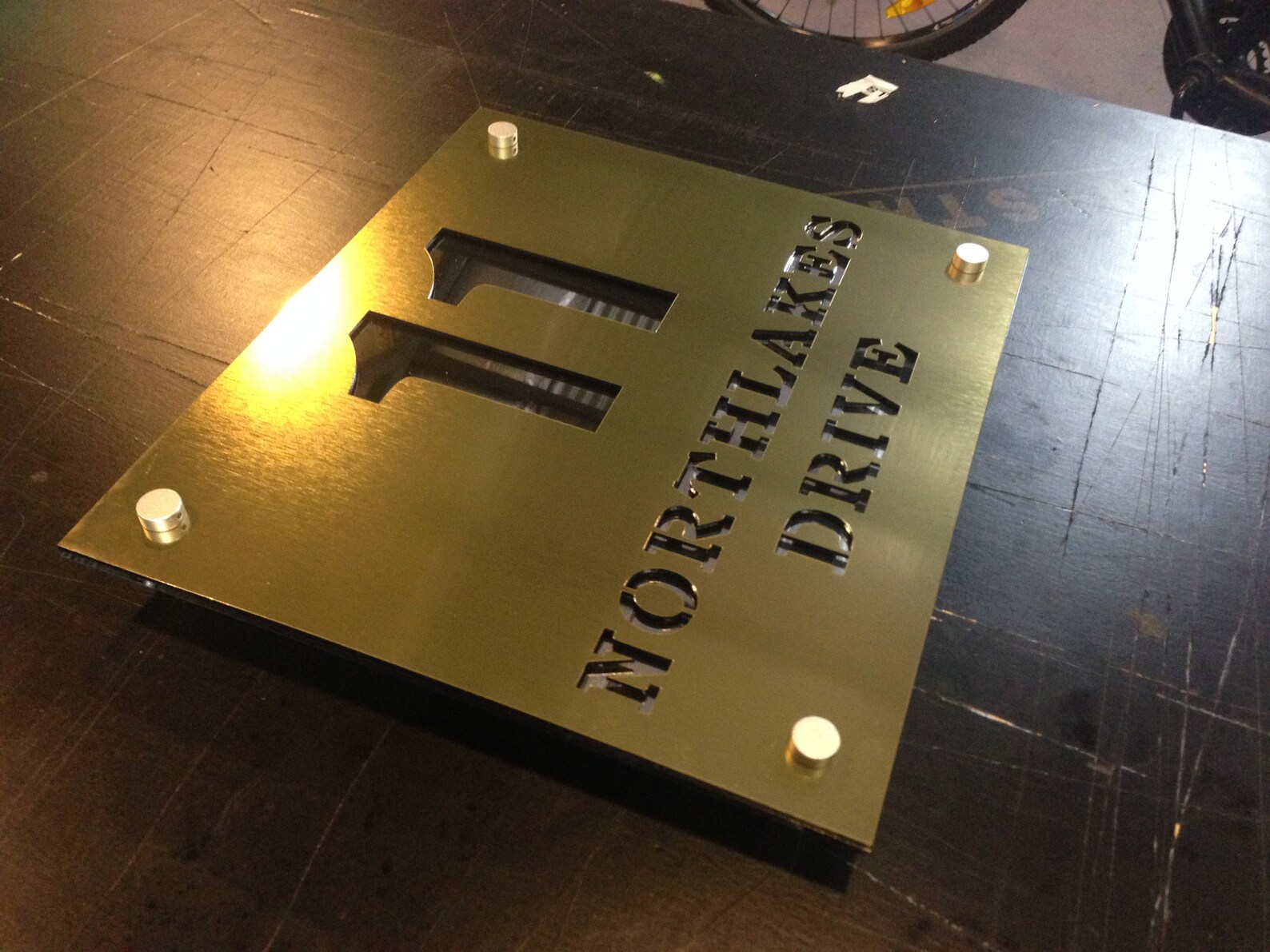 Gold Stainless Steel Custom Made Laser Cut House Signs - Etsy