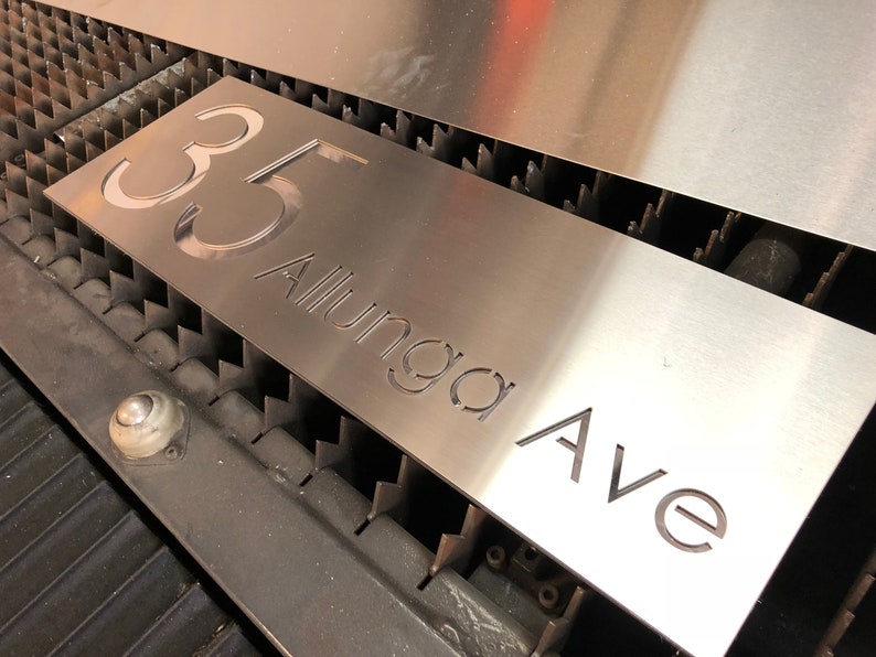 Stainless Steel Custom Made Laser Cut House Signs Numbers and | Etsy