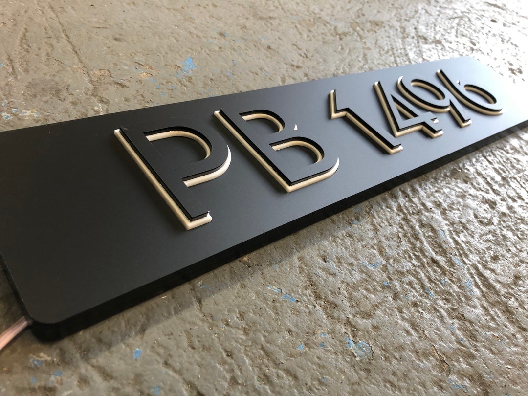 Illuminated Car Number Plates Registration Plates UK and HK Format ...