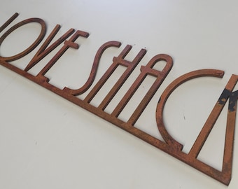 3D Corten Steel House Sign Rustic Look Unique Custom Made | Etsy