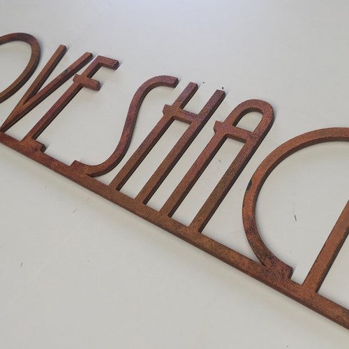 Corten rusted Steel Custom Made Laser Cut House Signs Made | Etsy UK