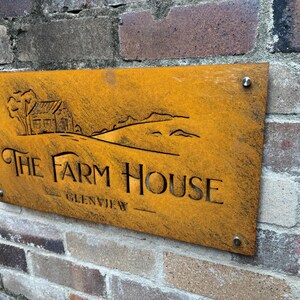 Custom Corten Steel Farm Sign: Rusted Metal Barn Plaque - Etsy