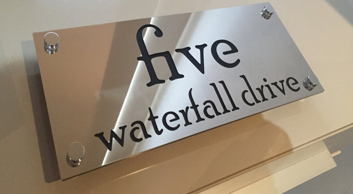 Stainless Steel Custom Made Laser Cut House Signs Numbers and | Etsy