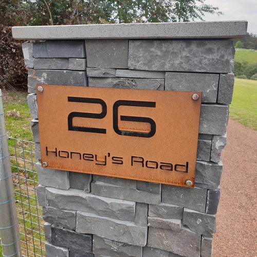 Stainless Steel Custom Made Laser Cut House Signs Numbers and | Etsy