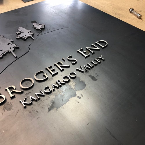 Corten rusted Steel Custom Made Laser Cut House Signs Made - Etsy