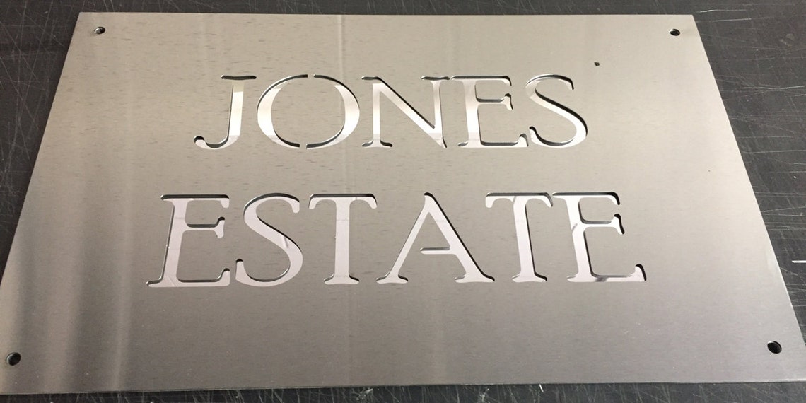 Stainless Steel Custom Made Laser Cut House Signs Numbers and | Etsy