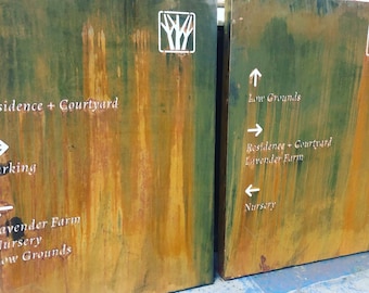 CORTEN rusted Steel LED Illuminated House Business | Etsy