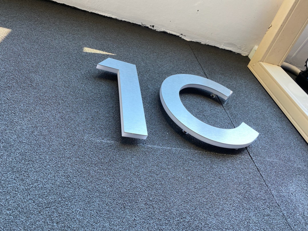 Laser Cut Stainless Steel Custom Made Laser Cut LED House Numbers - Etsy