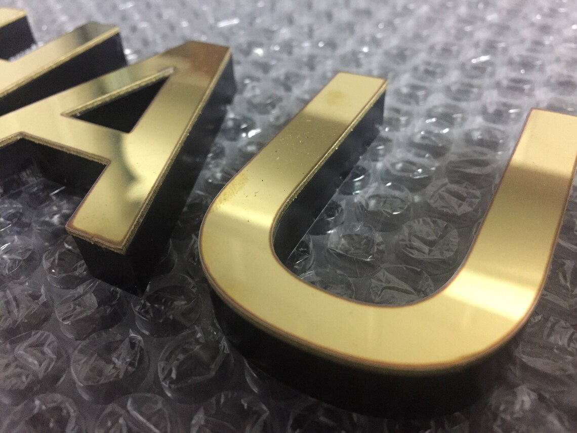 3D Brass Letters and Numbers Business or Residential - Etsy