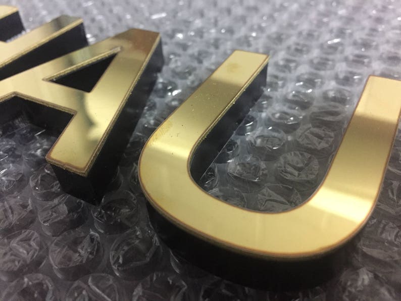 3D Brass Letters and Numbers Business or Residential - Etsy