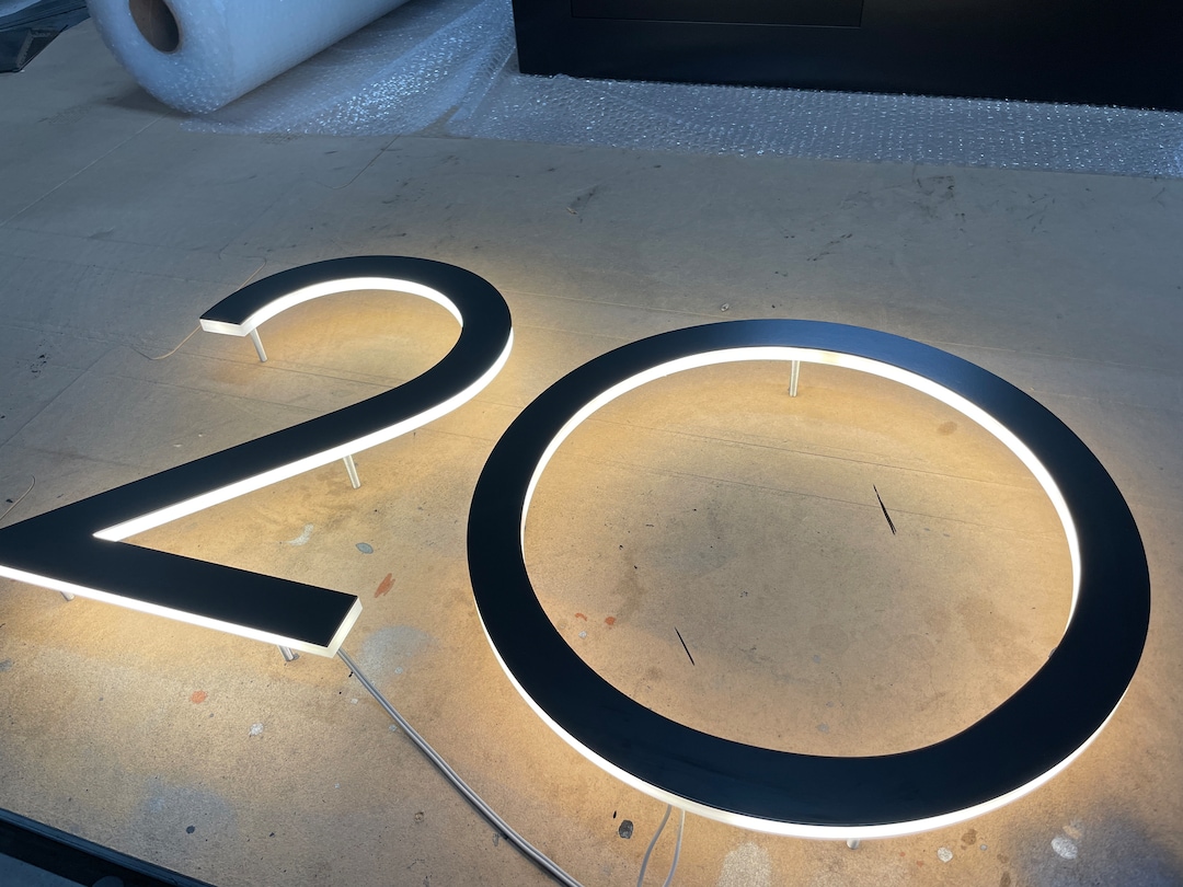 LED House Numbers - Laser Cut Stainless Steel Custom Made - Various ...