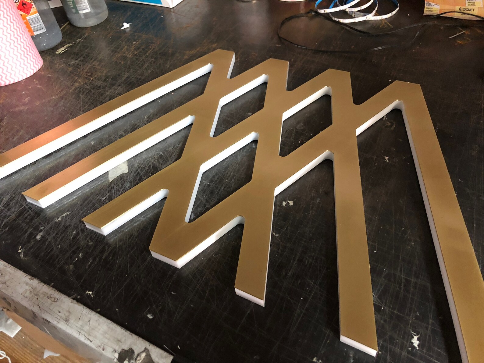 Machined Brass Custom Made Laser Cut LED Business Logo, Monograms ...