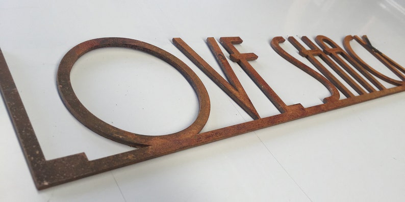 3D Corten Steel House Sign Rustic Look Unique Custom Made - Etsy