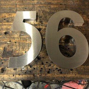 3D Laser Cut Stainless Steel Custom Made Laser Cut House Numbers - Etsy