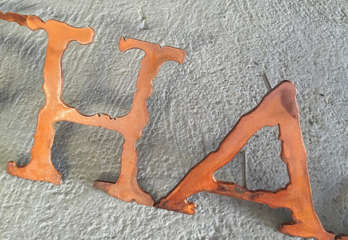 3D Corten Steel Letter and Number Rusted Steel - Etsy