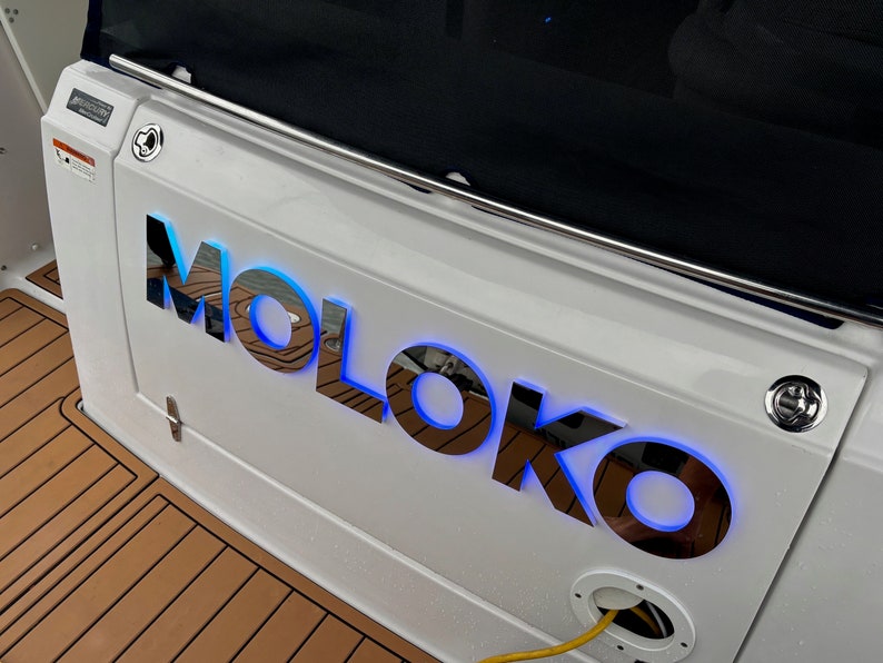 Custom 3D LED Boat Letters: Marine Grade Stainless Steel - Etsy