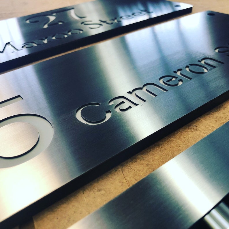 Stainless Steel Custom Made Laser Cut House Signs - Etsy