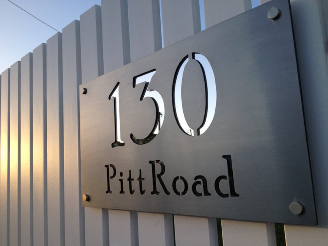 Stainless Steel Custom Made Laser Cut House Signs, Numbers and Plaques ...