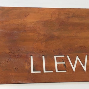 Corten (rusted) Steel Custom Made Laser Cut House Signs, Made to Order ...