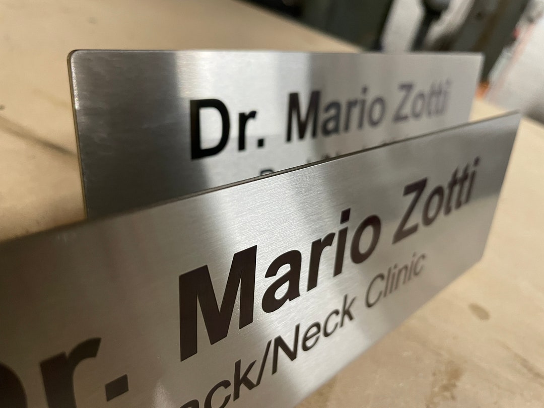 Name Plates Stands - Office Name Plates - Deep Laser Etched Stainless ...