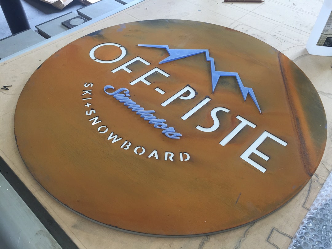 CORTEN (rusted) Steel LED Custom MADE - Illuminated House, Business ...