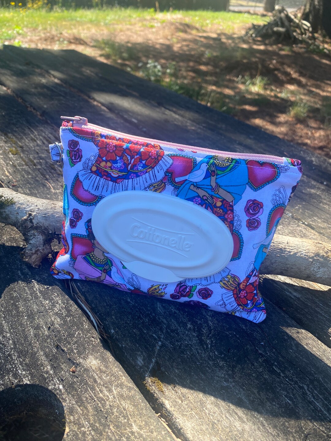 Frida Pink Cottonelle Perfect Fit Wipe Case, Travel Wipes Case, Wipes ...