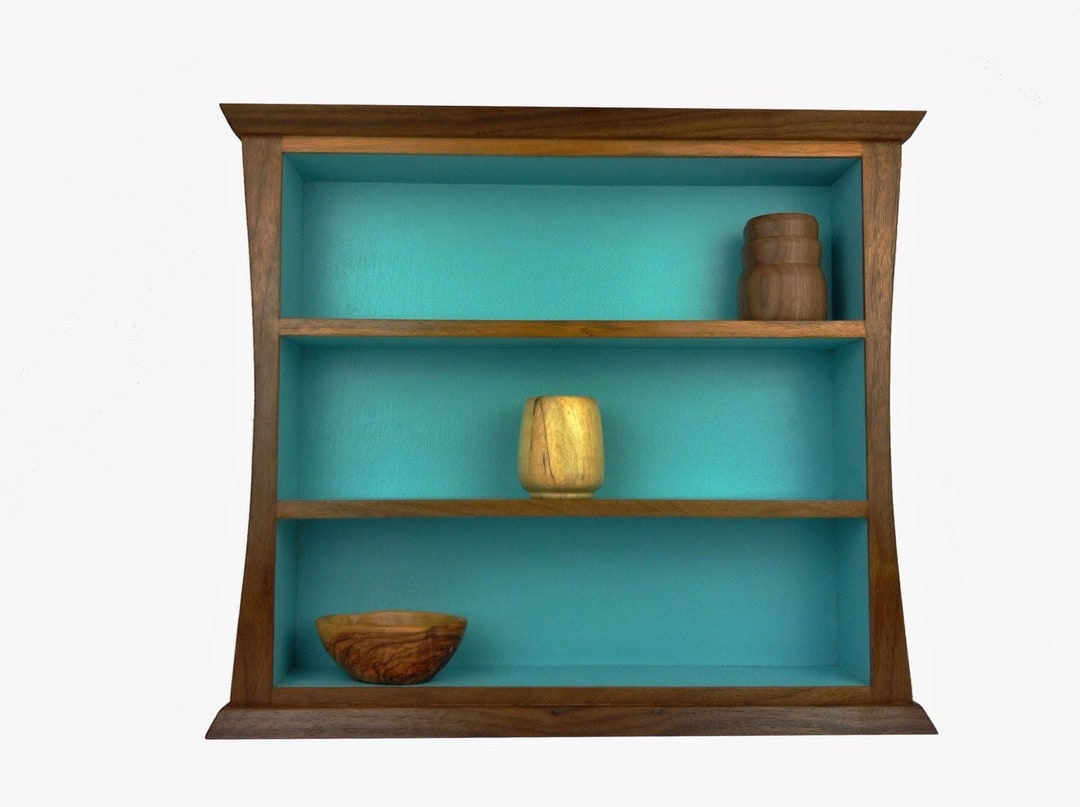 Mid-century Modern Walnut Display Shelf - Etsy