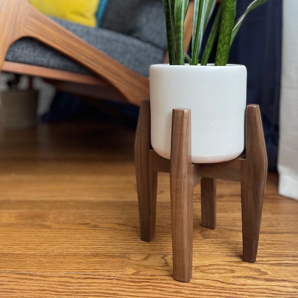 Walnut Plant Stand - Etsy