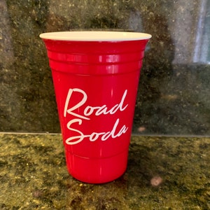 16 Oz Personalized Cabin Cups, Double Walled Red Party Cup, Custom ...