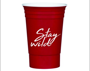16 Oz Personalized Cabin Cups Double Walled Red Party Cup - Etsy