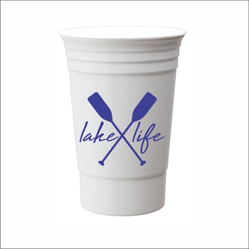 Lake Life - Personalized Party Cups, Plastic Double Walled, Party ...