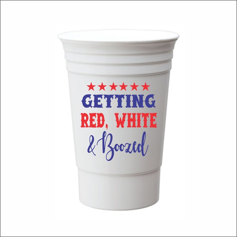 Personalized Cups, Wedding, Plastic Double Walled Red Party Cups, Party ...