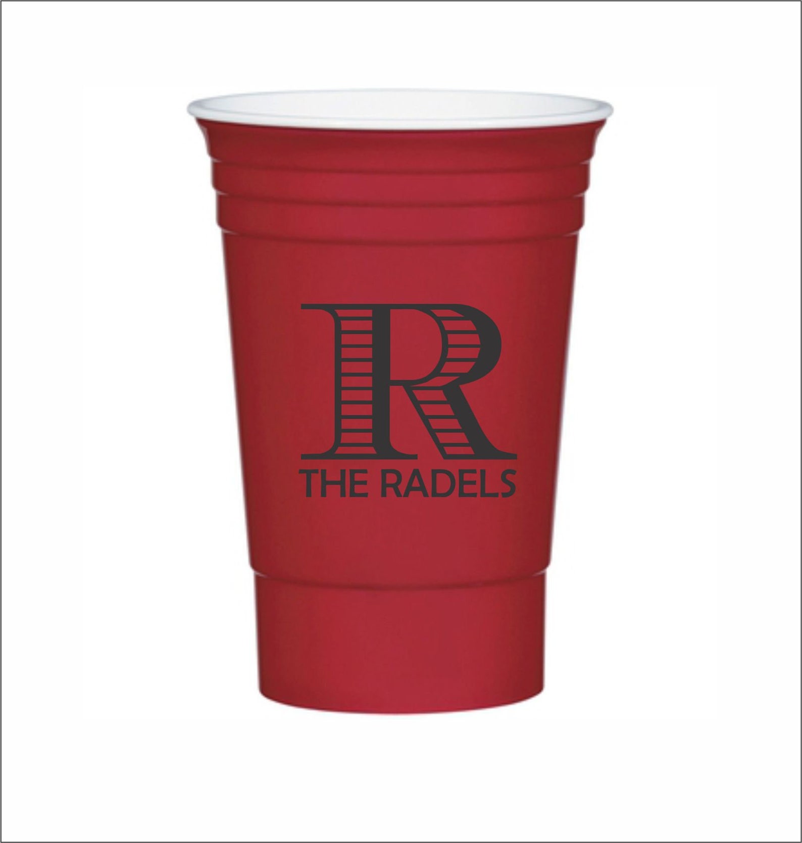 Personalized Red Party Cups Plastic Double Walled Cup Party - Etsy