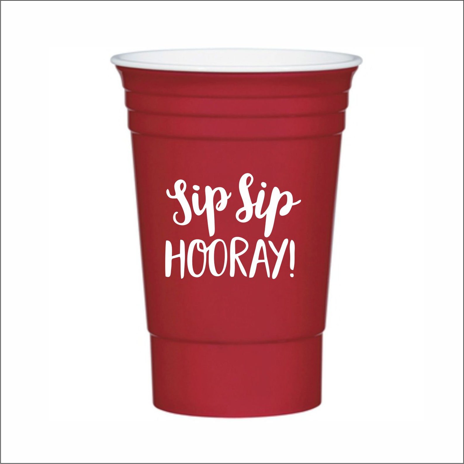 Personalized Red Party Cups, Plastic Double Walled Cup, Party Favors ...