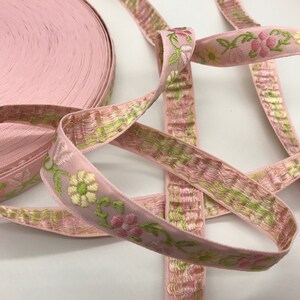 Pretty PINK Floral Jacquard Ribbon Trim Costume Sewing Trims - Etsy