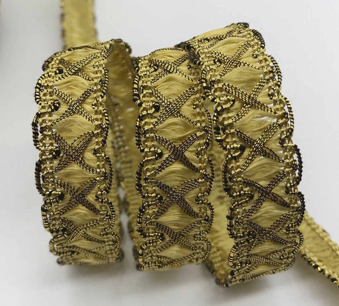 Aztec Gold and Metallic Gold Crossover Braid ~ 5/8" - Etsy